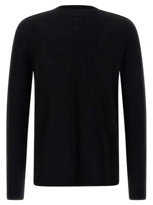 Rick Owens Ls Top Alpaca Wool Blend Sweater - Black