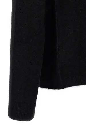 Rick Owens Ls Top Alpaca Wool Blend Sweater - Black