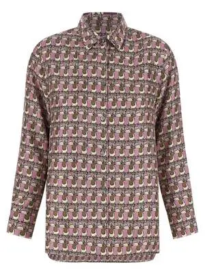 Max Mara Times Reversible Printed Silk Shirt