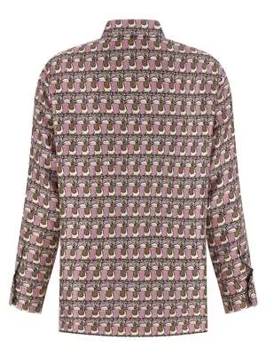 Max Mara Times Reversible Printed Silk Shirt - Multicolor