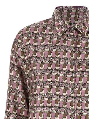 Max Mara Times Reversible Printed Silk Shirt - Multicolor
