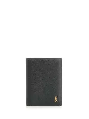 Saint Laurent Tiny Cassandre Card Holder - Blue