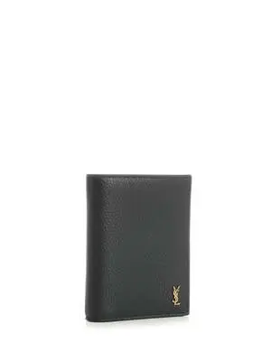 Saint Laurent Tiny Cassandre Card Holder - Blue