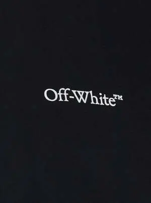 Off-White T-shirt With Logo On Front And Back In Cotton For - Black