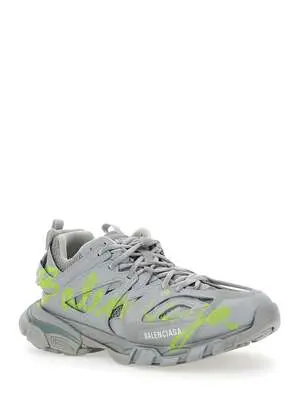 Balenciaga Grey Tech Fabric Low Top Sneakers - Multicolor