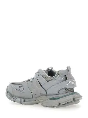 Balenciaga Grey Tech Fabric Low Top Sneakers - Multicolor