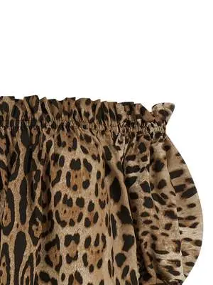 Dolce & Gabbana Animal Print Off-the-shoulder Top
