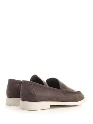 Bottega Veneta Astaire Suede Moccasins - Gray