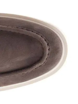 Bottega Veneta Astaire Suede Moccasins - Gray