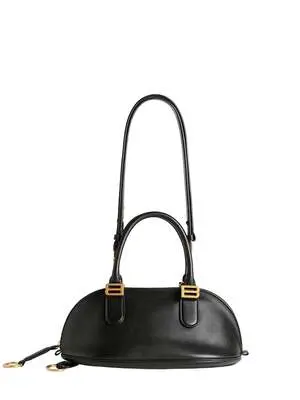 Balenciaga BALENCIAGA Mini Bowling Bag In Black Smooth Calf Leather Multicolor