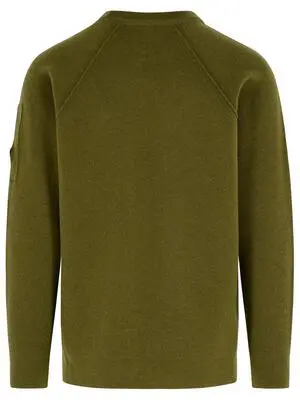 C.P. COMPANY Wool Blend Sweatshirt With Lens Logo