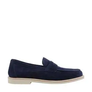 Brunello Cucinelli Suede Slip-on Loafers - Blue