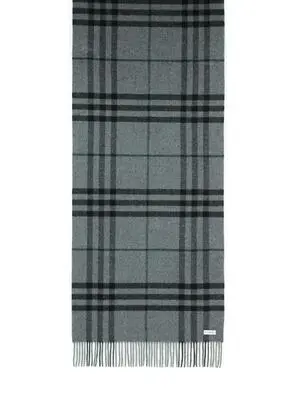 Burberry Grey Cashmere Scarf - Gray
