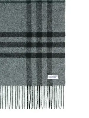 Burberry Grey Cashmere Scarf - Gray