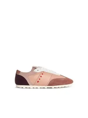 Marni Softy Soccer Leather Sneakers - Pink