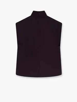 Alaïa Paper And Viscose Draped High Neck Sleeveless Top