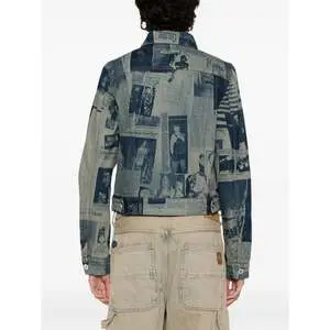 JEAN PAUL GAULTIER Denim Jacket With Newspaper Print