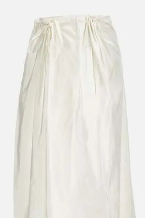 DANIELA GREGIS Wide-leg Silk Trousers With Drawstring Waist