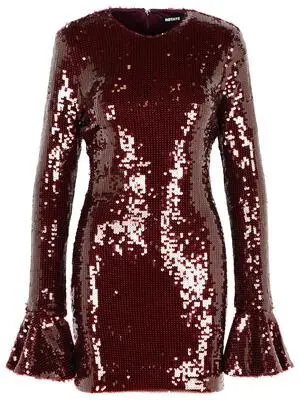ROTATE BY BIRGER CHRISTENSEN Sequin Embellished Long Sleeve Dress - Multicolor