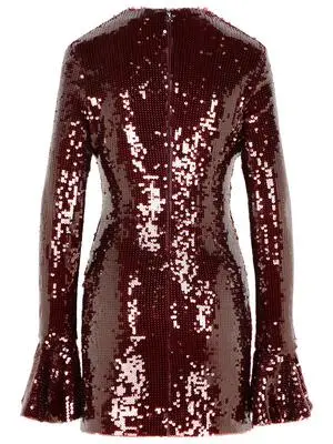 ROTATE BY BIRGER CHRISTENSEN Sequin Embellished Long Sleeve Dress - Multicolor