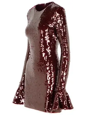 ROTATE BY BIRGER CHRISTENSEN Sequin Embellished Long Sleeve Dress - Multicolor