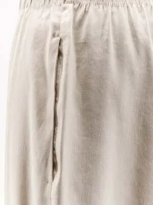Max Mara Linen And Viscose Wide Leg Trousers - Multicolor
