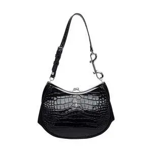 VIVIENNE WESTWOOD Crocodile Effect Calf Leather Shoulder Bag