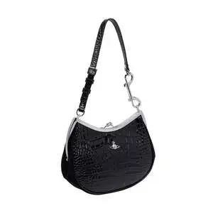 VIVIENNE WESTWOOD Crocodile Effect Calf Leather Shoulder Bag