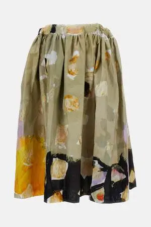 DANIELA GREGIS Balloon Skirt With Print And Drawstring Waist - Multicolor