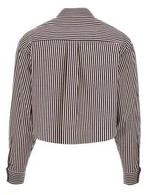 Isabel Marant Étoile Fleora Striped Cropped Shirt - Multicolor