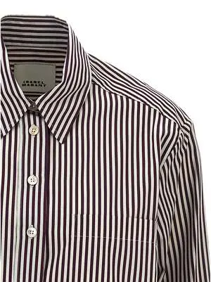 Isabel Marant Étoile Fleora Striped Cropped Shirt - Multicolor