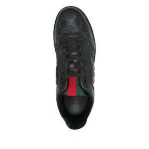 Gucci Leather Low-top Sneakers With Embossed Logo