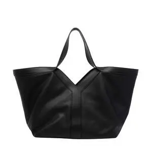 Saint Laurent Leather Y Tote Bag - Black