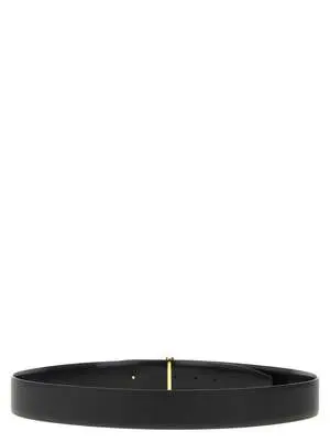 TOM FORD Logo Buckle Reversible Leather Belt - Black