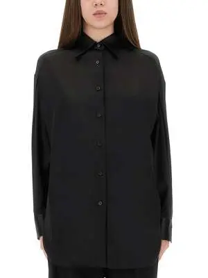 TOM FORD Stretch Silk Satin Shirt - Black