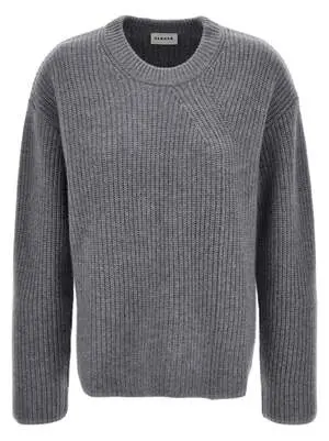 P.a.r.o.s.h Ribbed Cashmere Crewneck Sweater - Gray