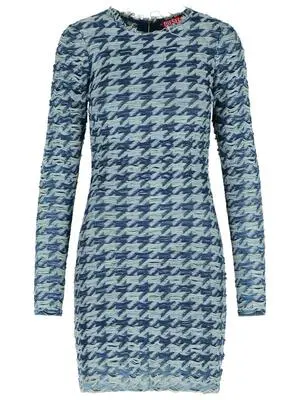 DIESEL® Two-tone Cotton Sheath Dress - Blue