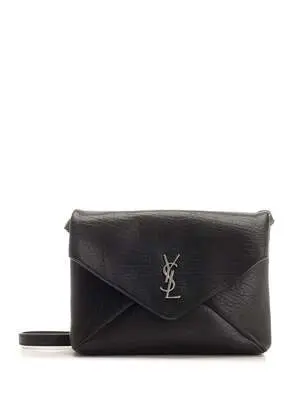 Saint Laurent Envelope Cassandre Messenger Bag - Black