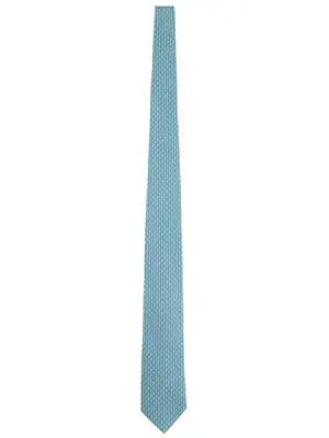 FERRAGAMO FERRAGAMO Silk Tie With Helicopter Pattern Multicolor