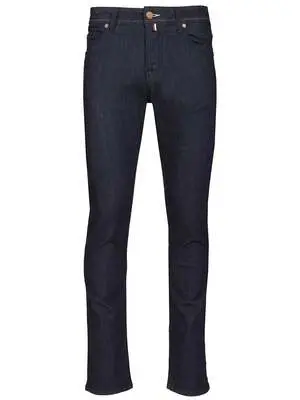Jacob Cohen Super Slim Fit Nick Jeans With Tobacco Stitching - Blue