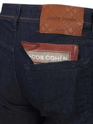 Jacob Cohen Super Slim Fit Nick Jeans With Tobacco Stitching - Blue