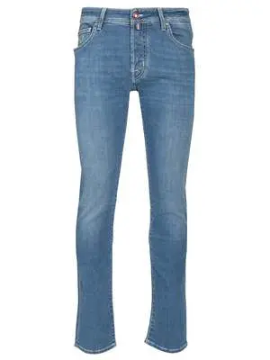 Jacob Cohen Super Slim Fit Nick Jeans With Tobacco Stitching - Blue