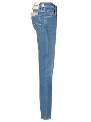 Jacob Cohen Super Slim Fit Nick Jeans With Tobacco Stitching - Blue