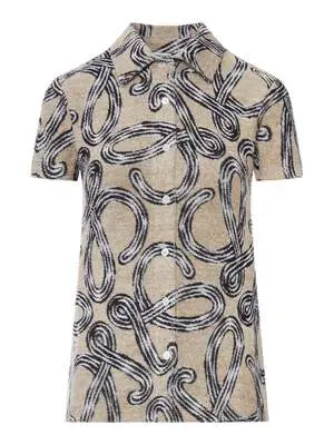 Loewe LOEWE X Paula's Ibiza Terry Cloth Shirt With All-Over Anagram Jacquard Multicolor
