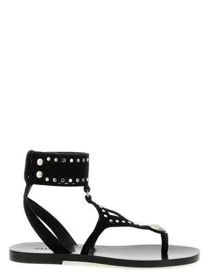 Isabel Marant Étoile Edil Suede Studded Cut-out Sandals - Black