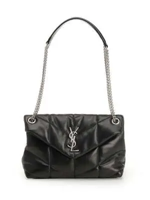 Saint Laurent Lou Lou Puffer Small Shoulder Bag - Black