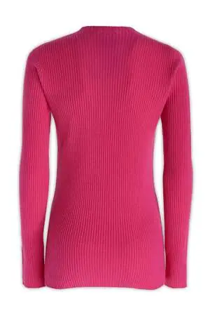 Giorgio Armani Ribbed Knit V-neck Sweater