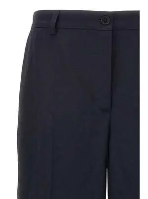 P.a.r.o.s.h Raisa Viscose Linen Blend Trousers - Blue