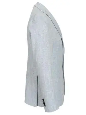 Tagliatore Montecarlo Blazer Herringbone - Blue