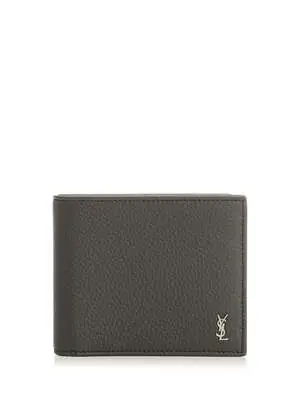 Saint Laurent Tiny Cassandre Wallet - Gray